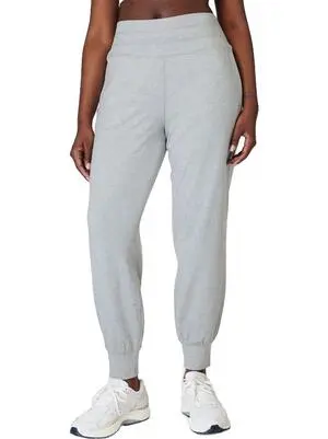 Sweaty Betty Gaia Long Pocket Joggers - Light Grey Marl