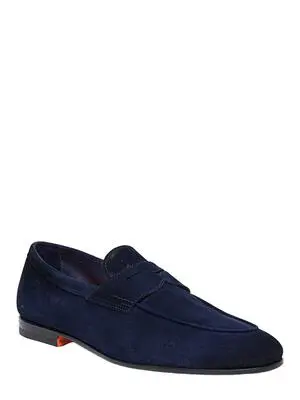 Santoni Carlos Penny Loafer - Blue