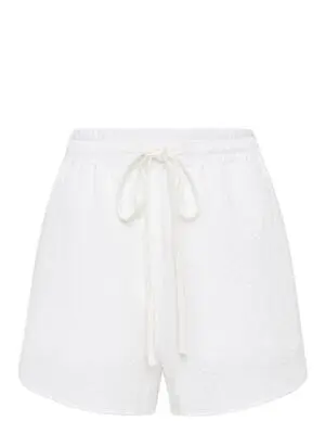 Bondi Born Cotton Blend Drawstring Shorts - White