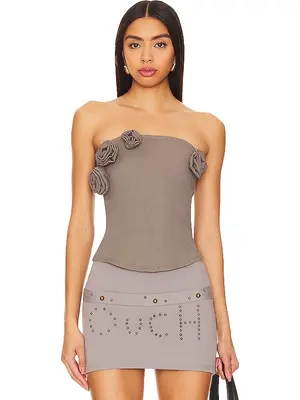 ZEMETA Rose Garden Tube Top - Charcoal