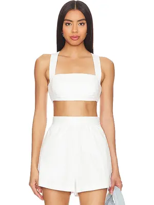 AMUR Carol Crop Top - Off White
