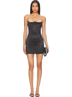 Superdown Zoe Strapless Mini Dress - Black