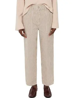 Whistles Tessa Striped Trousers - Brown/multi