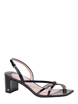Kate Spade New York Renee Square Toe Block Heel Sandals - Black