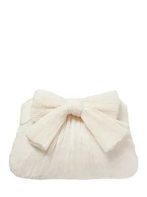 LOEFFLER RANDALL Rayne Bow-embellished Clutch - Off-white