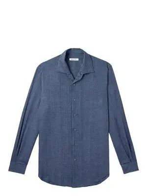 Loro Piana André Arizona Linen Shirt - Blue