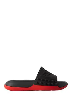 CHRISTIAN LOUBOUTIN Take It Easy Rubber Slides - Black