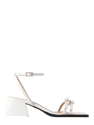 NODALETO Bulla Laetitia Crystal-embellished Sandals - White