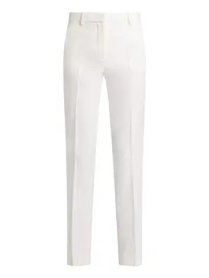 Versace Straight-leg Wool Trousers - White
