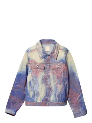 Camper Swirl-print Denim Jacket - Blue