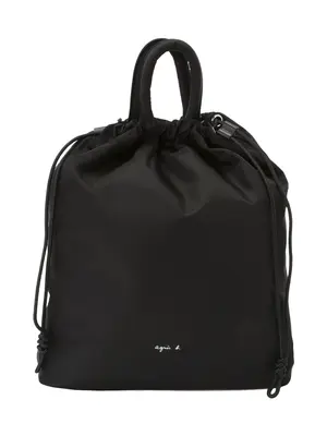 AGNÈS B. Logo-print Backpack - Black