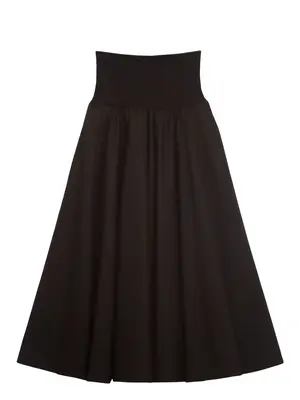 AGNÈS B. Pleated Midi Skirt - Black