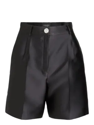 GIAMBATTISTA VALLI Giambattista Valli Pleated Silk-Satin Tailored Shorts