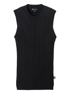 Marc Jacobs Ribbed-knit Merino Wool Top - Black