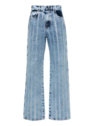 Giuseppe Di Morabito Crystal-embellished Straight Jeans - Blue