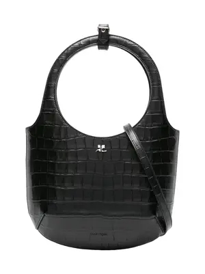 COURREGES Holy Leather Tote Bag - Black