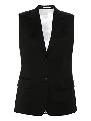 Helmut Lang Virgin-wool Tailored Gilet - Black