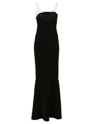 Jacquemus Aro Draped Maxi Dress - Black