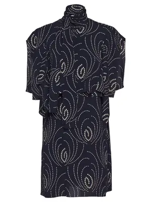 Prada Abstract-print Layered Minidress - Blue