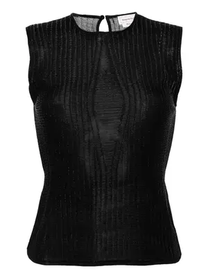 ALEXANDER MCQUEEN Metallic-Threading Knitted Tank Top