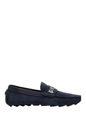 Philipp Plein Gothic Plein Suede Moccasins - Blue