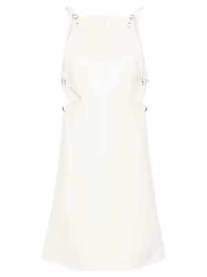 COURREGES Slash Buckle Mini Dress - White