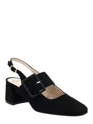 AMALFI BY RANGONI Amalfi By Rangoni Selva Slingback Pump Black/black Heel Buckle