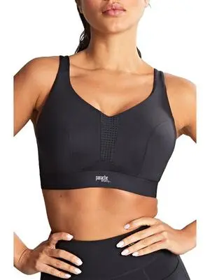 Panache Endurance Underwire V-neck Unlined Sports Bra - Black