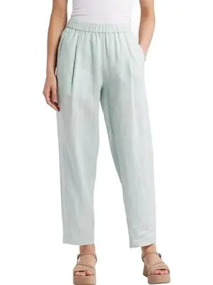 Eileen Fisher Eileen Fisher Pleated Organic Linen Lantern Pants Absinthe