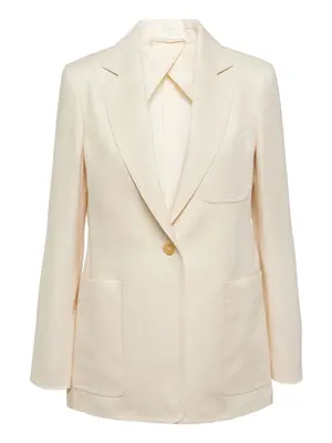Max Mara Max Mara Boemia Linen Twill Blazer White