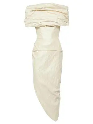 Maticevski Amber Draped Midi Dress - White
