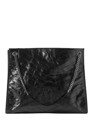 Saint Laurent Niki Large Quilted Tote - Black