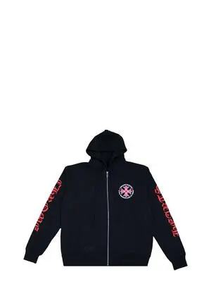 Chrome Hearts Made In Hollywood Plus Cross Zip Up Hoodie - Black