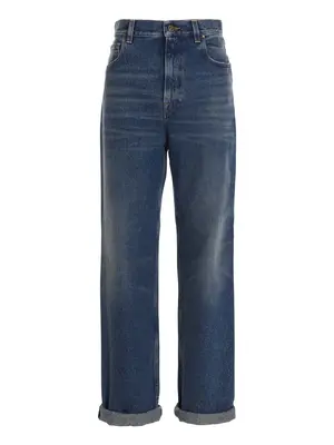 GOLDEN GOOSE Kim' Straight Leg Jeans - Blue
