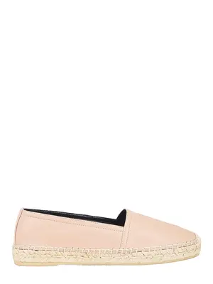 Saint Laurent Monogram Flat Espadrille - Beige Rose