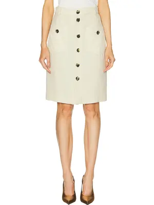 Saint Laurent Canvas Skirt - Beige