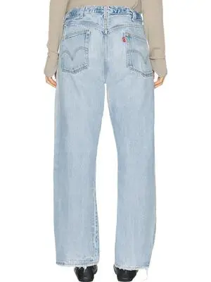 ALIGRACE Vintage Maternity Baggy Jeans - Light Medium