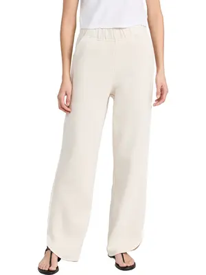 LES TIEN Olympia Scallop Pants - Ivory
