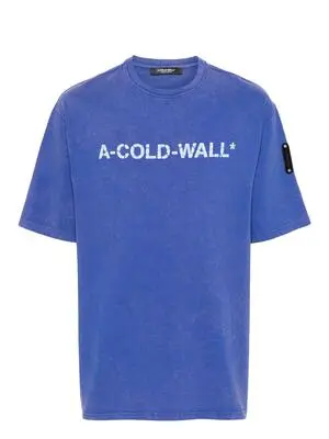 A-COLD-WALL* Overdye Logo Cotton T-shirt - Blue