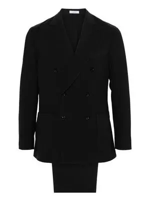 Boglioli Double-breasted Wool Suit - Black