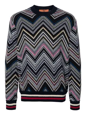 Missoni Chevron-knit Sweater - Blue