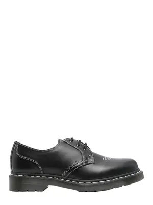 Dr. Martens Contrast-stitching Leather Derby Shoes - Black
