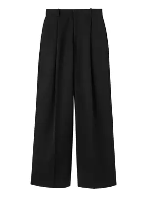 JIL SANDER High-waisted Wool Trousers - Black