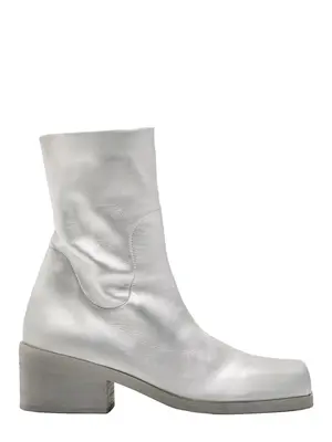 Marsèll Cassello Leather Ankle Boots - Silver