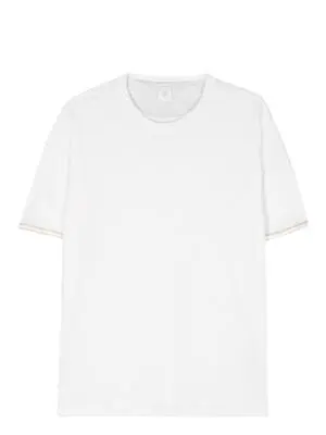 Eleventy Contrast-trim T-shirt - Neutrals