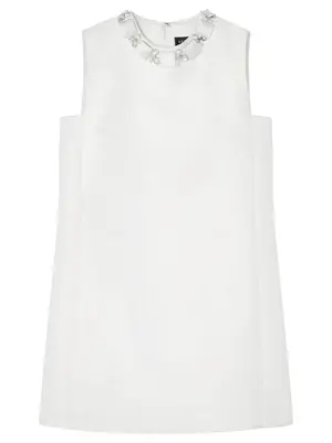 Versace Bead-embellished Mini Dress - White