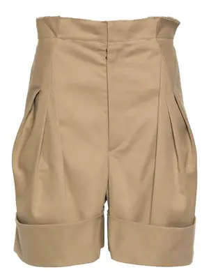MAISON MARGIELA Pleated Skater Shorts - Neutrals