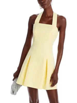 Aqua Aqua Halter Mini Dress - Exclusive Buttery