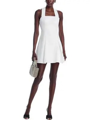 Aqua Aqua Halter Mini Dress - Exclusive White