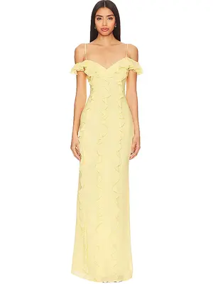 LOVERS AND FRIENDS Marisol Gown - Baby Yellow